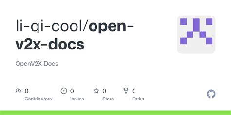 github li qi cool open v2x docs openv2x docs