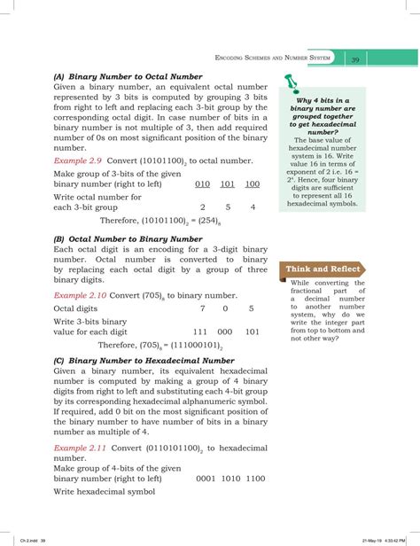 NCERT Book Class Computer Science Chapter Encoding Schemes And Number System