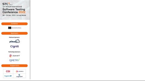 22nd Edition Of The Annual Software Testing Conference 2022 Tickets By James Lee Thursday