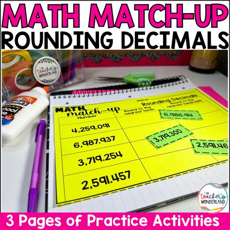 Rounding Decimals Math Sorts Math Centers Review Interactive Notebook