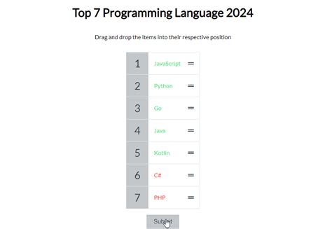 Drag And Drop Sortable List App Using HTML CSS In VanillaJS SourceCodester