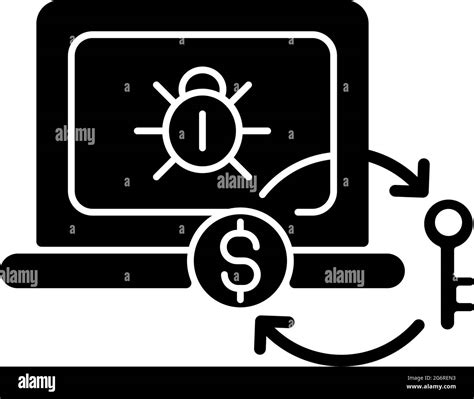 Ransomware Black Glyph Icon Stock Vector Image And Art Alamy