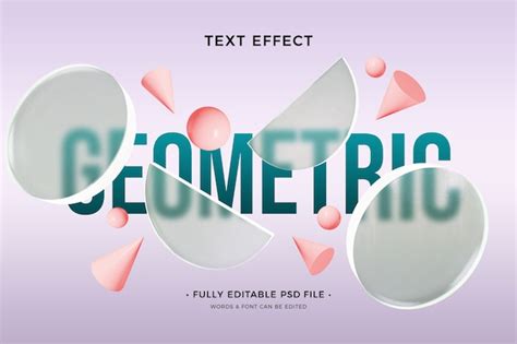 Premium Psd Text With Geometric Shapes
