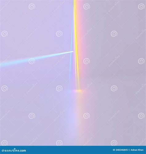A Digital Projection Of A Light Spectrum Passing Through A Prism