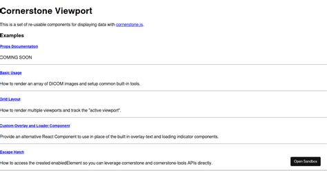 react cornerstone viewport examples codesandbox