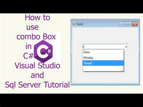 How To Use Combobox And Populate It Programmatically In C Populating A Combobox Using C