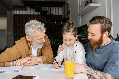 Preteen Girl Doing Homework With Same Stock Photo Image Of Homosexual Homework