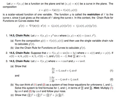 Solved Let Z F X Y Be A Function On The Plane And Let Chegg Com