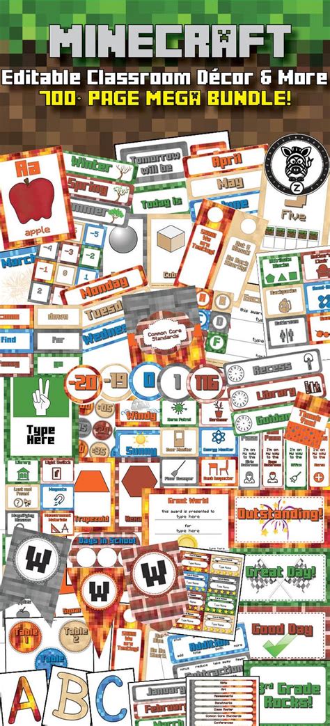 Classroom Decor Theme Minecraft Like Images Minecraft Classroom Classroom Themes Classroom