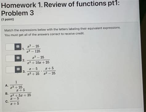 Solved Homework 1 Review Of Functions Pt1 Problem 3 1 Chegg Com