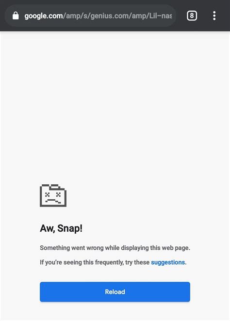 Constantly Getting Aw Snap Error On Android On Google Searches And