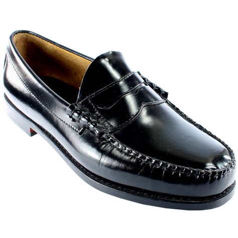 Mens Gh Bass Larson Slip On Smart Penny Loafer Flat Leather Shoes All Sizes Ebay