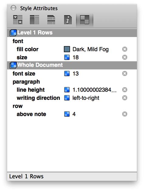 Omnioutliner 4 For Mac User Manual Using The Inspectors
