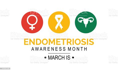 자궁 내막증 인식의 달 배너 카드 포스터 배경에 대한 벡터 템플릿 디자인 7월에 대한 스톡 벡터 아트 및 기타 이미지 7월