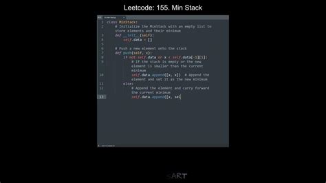 Leetcode 155 Min Stack In Python Python Leetcode Python Coding