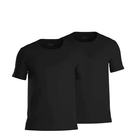 Boss 2 Pack Cotton Crew Neck T Shirts White And Black Mens