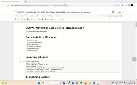 mohit bairwa on linkedin lgmvip task 1 task iris flowers classification ml project letsgrowmore…