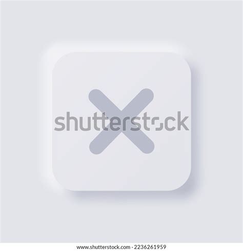 Cross Icon White Neumorphism Soft Ui Stock Vector Royalty Free 2236261959 Shutterstock