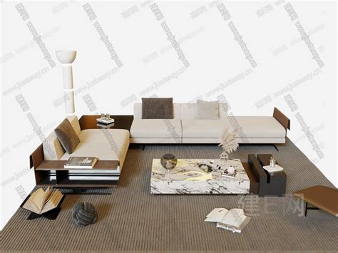 现代沙发组合3d模型下载[id 107043107] 建e网3d模型