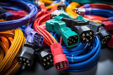 Premium Photo A Close Examination Of Colorful Wire Harness And Connectors Generative By Ai