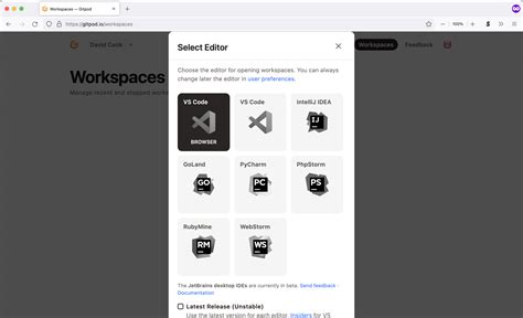 Select Editor Non Scrollable Modal Ux Adds Friction To Onboarding Flow · Issue 13570 · Gitpod