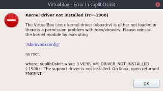 Mengatasi Virtualbox Error Kernel Driver Not Installed TKJ Sk Net