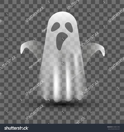 Ghost On Transparent Background Vector Illustration Stock Vector Royalty Free 528821296