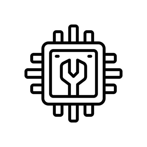 Processor Line Icon Vector Icon For Your Website Mobile Presentation And Logo Design