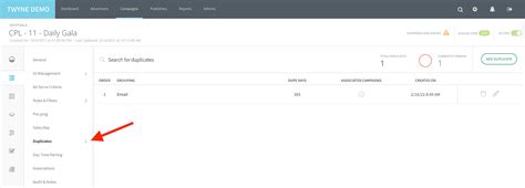 Managing Duplicate Filters