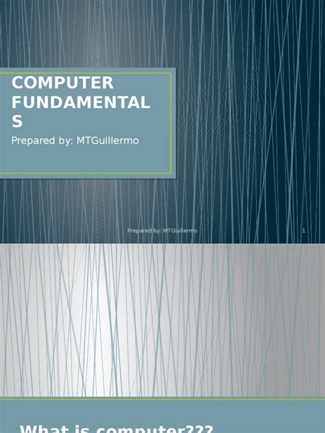 Pdf Computer Fundamental Lesson 1 Dokumentips
