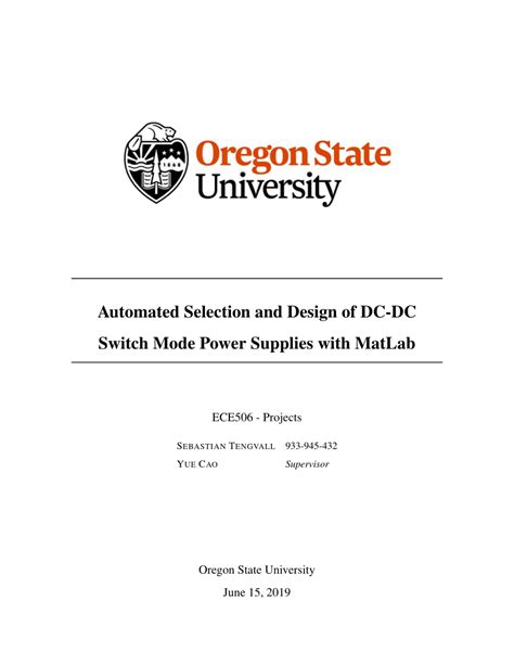 Pdf Automated Selection And Design Of Dc Dc Switch Mode Power
