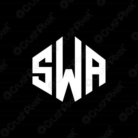 Swa Letter Logo Design With Polygon Shape Swa Polygon And Stock