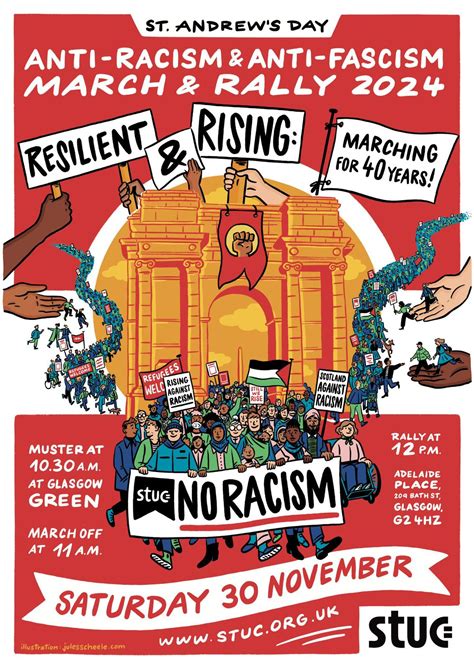 St Andrews Day Anti Racism And Anti Facism March And Rally 2024 Unison
