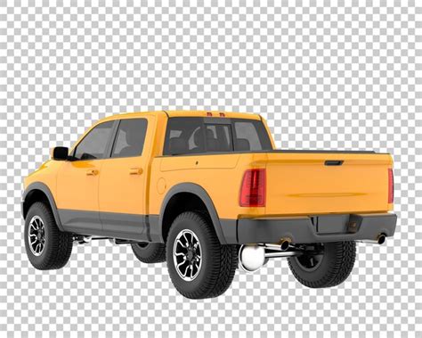 Пикап на прозрачном фоне 3d рендеринг иллюстрация Премиум Psd Файл
