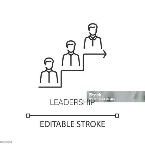 리더십 픽셀 완벽한 선형 아이콘 얇은 선 사용자 정의 일러스트레이션 커리어 개발 윤곽 기호 기업 사다리 직업 승진 벡터 격리 된