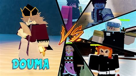 Douma Vs Every Boss In Project Slayers Youtube
