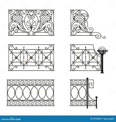 Black Forged Decorative Lattice Stock Illustration Illustration Of