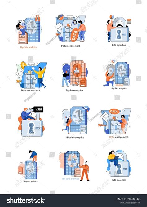 Big Data Analytics Platform Data Management Stock Vector Royalty Free