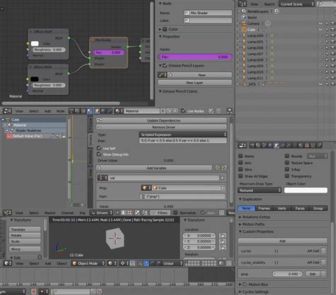 Cycles Render Engine Nodes Lightendarken Crossfader Blender