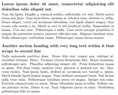 Sectioning Control Line Spacing Of Section Headings TeX LaTeX Stack Exchange