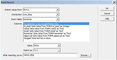 membuat cms php mysql menggunakan dreamweaver cc cs6 cs5 cs4 cs3 part 12 dosen web design
