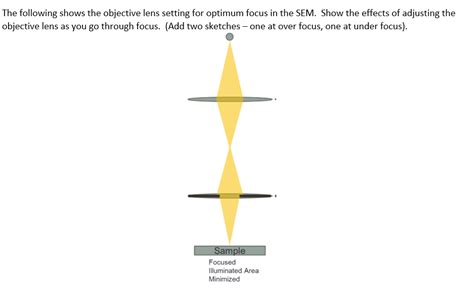 Solved The Following Shows The Objective Lens Setting For Chegg Com