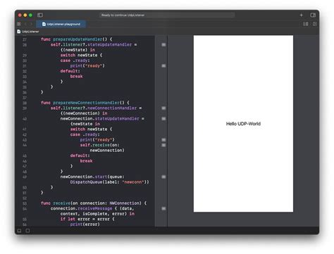 udp listener in swift r swift