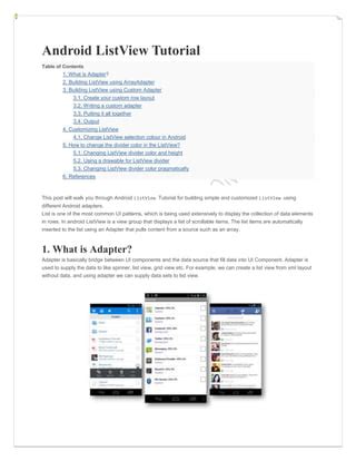 Android List View Tutorial By Javatechig PDF