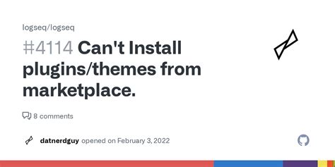 Can T Install Plugins Themes From Marketplace Issue Logseq Logseq GitHub