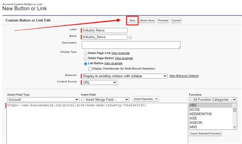 How To Create A New Salesforce Button