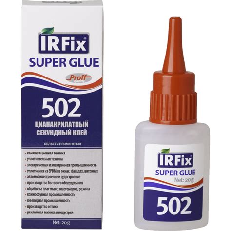 Секундный цианакрилатный клей IRFIX Super Glue 502 бесцветный 20 гр ...