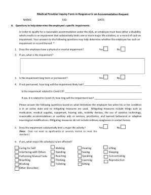 Fillable Online ADA Medical Form EID Fax Email Print PdfFiller