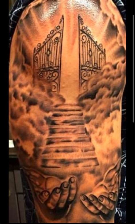 Gates Of Heaven Chest Tattoo Hell Vs Heaven Tattoo