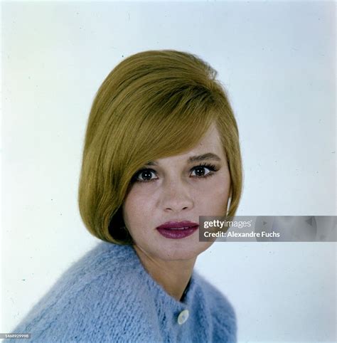 Actress Angie Dickinson Poses For A Portrait In A Blue Sweater At Los